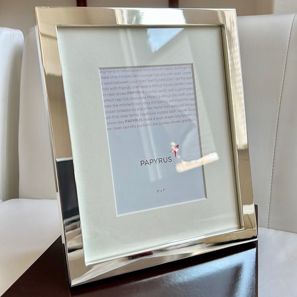 Papyrus | Accents | Papyrus 5x7 Silver Plated Wcream Matte Frame | Poshmark